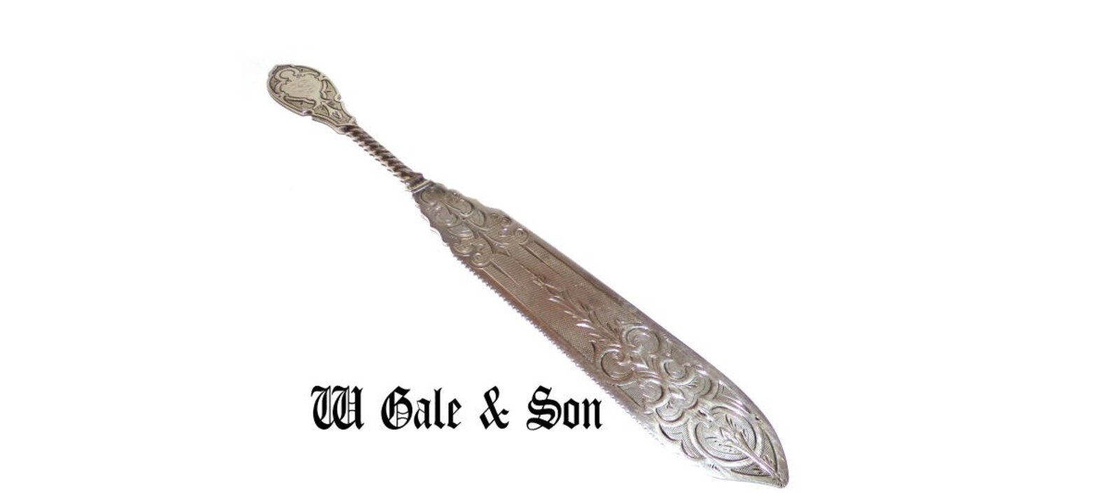 William Gale and Son Sterling Silver Cake Knife - Antique Sterling ...