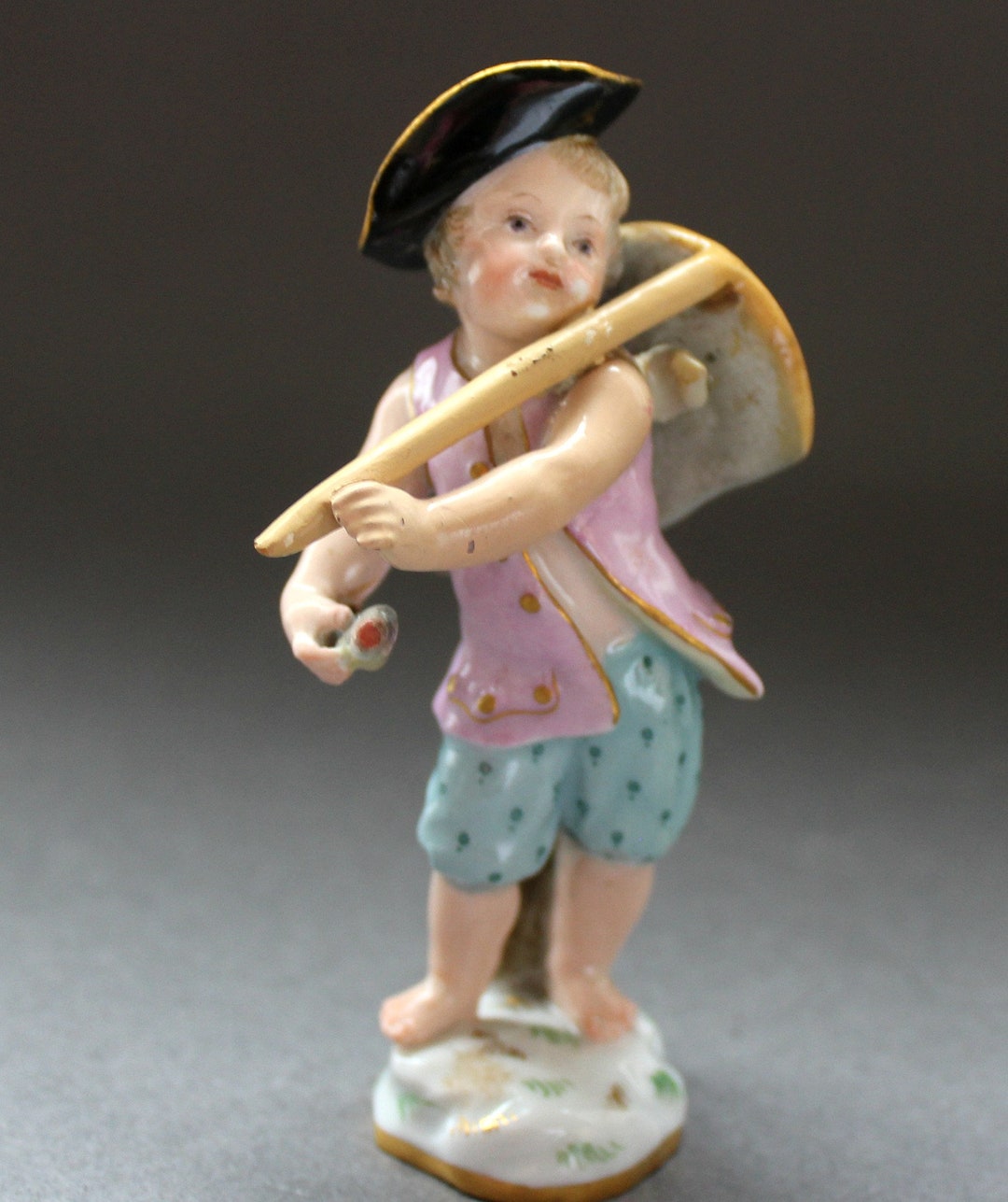 Antique Meissen Porcelain Miniature Garden & Winzer Children Johann ...
