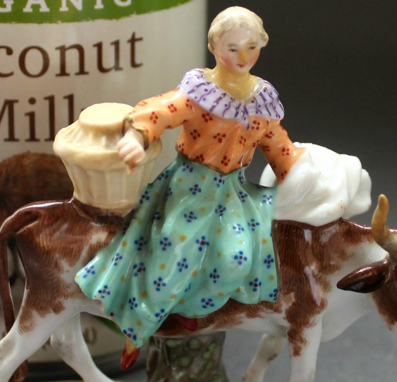 Antique Meissen Porcelain Figurine Miniature 9 Cm X 10 Cm RARE Farmer's ...