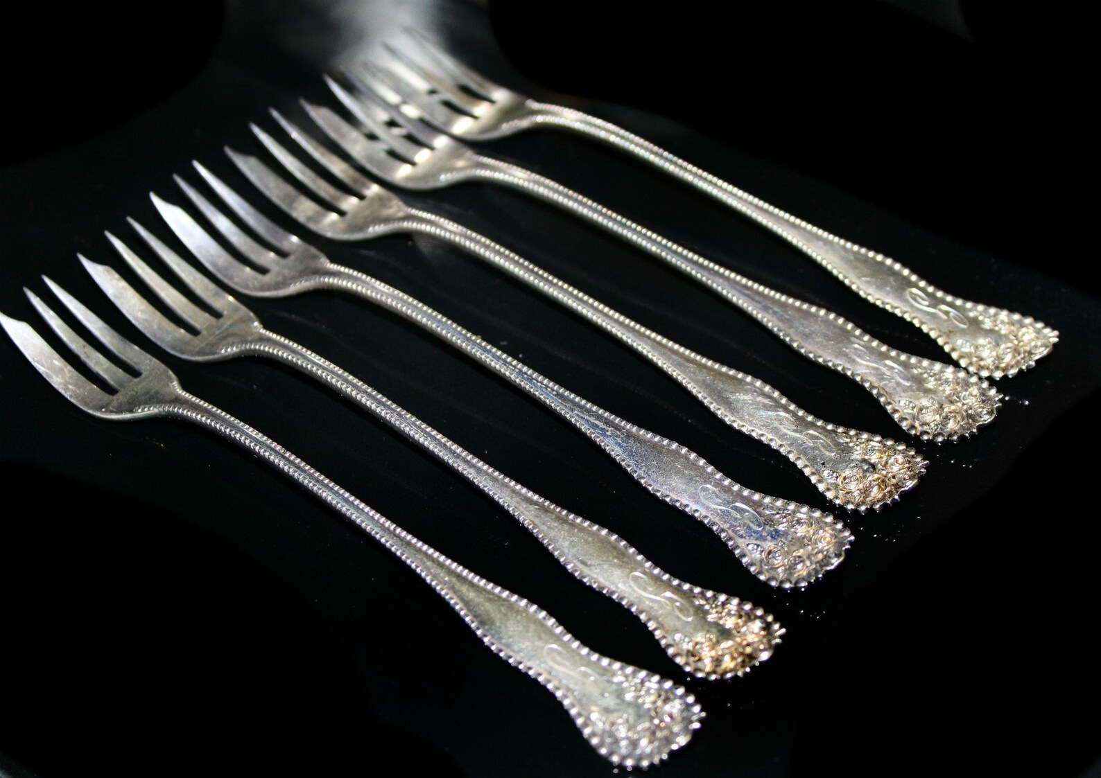 Antique Sterling Silver Oyster Fork Set of 6 Gorham Lancaster | Etsy