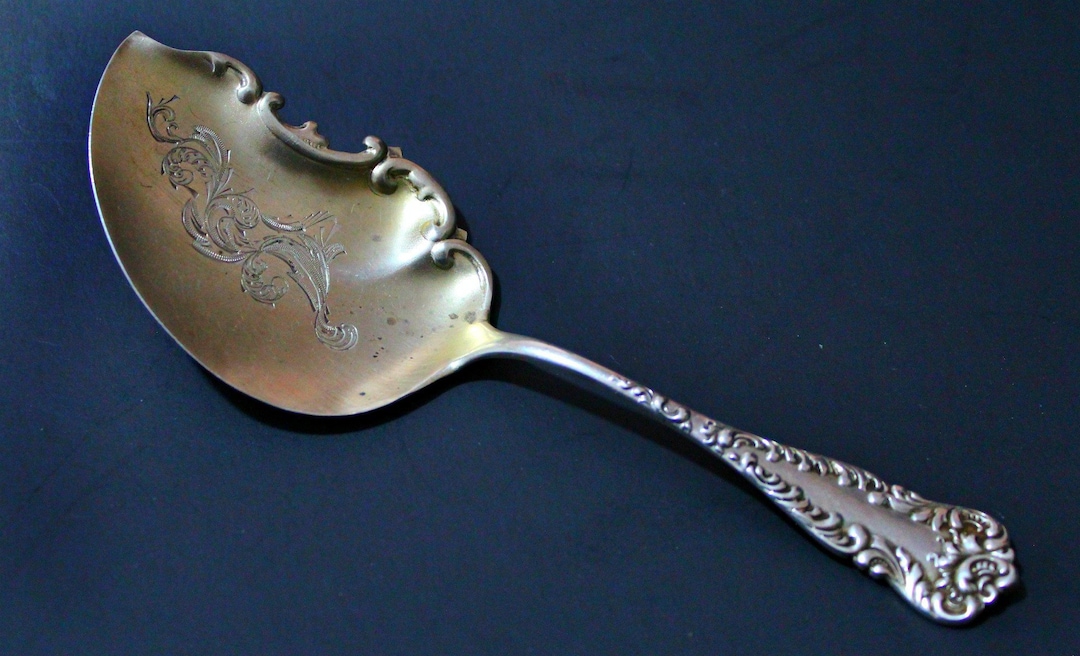 Antique Sterling Silver Fish Serving Spoon J.B. & S.M. Knowles Argo ...