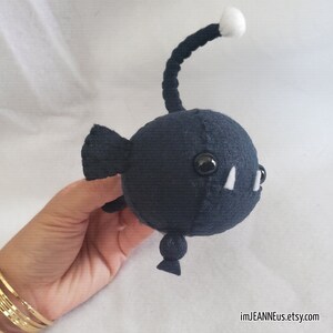 Angler Fish Plush - MADE TO ORDER - Cute Kawaii Angry Fishie Plushie ...