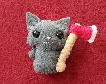 Plush Cat With Axe - Etsy