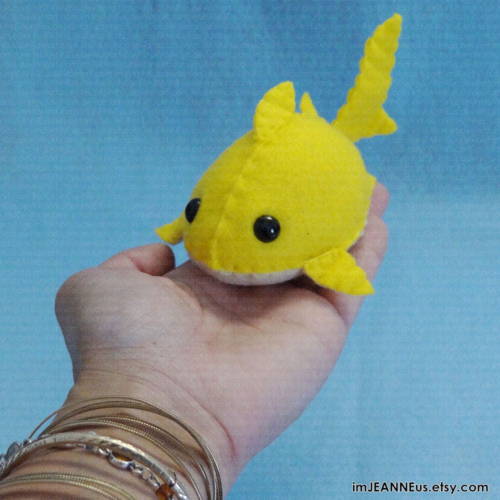 Lemon Shark Plush MADE TO ORDER cute yellow shark kawaii | Etsy