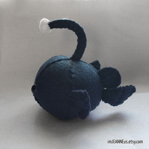Angler Fish Plush - MADE TO ORDER - Cute Kawaii Angry Fishie Plushie ...