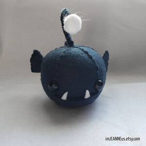 Angler Fish Plush - MADE TO ORDER - Cute Kawaii Angry Fishie Plushie ...