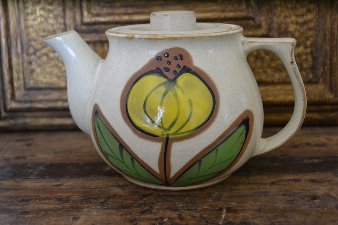 Japanese Stoneware Tulip Teapot - Etsy