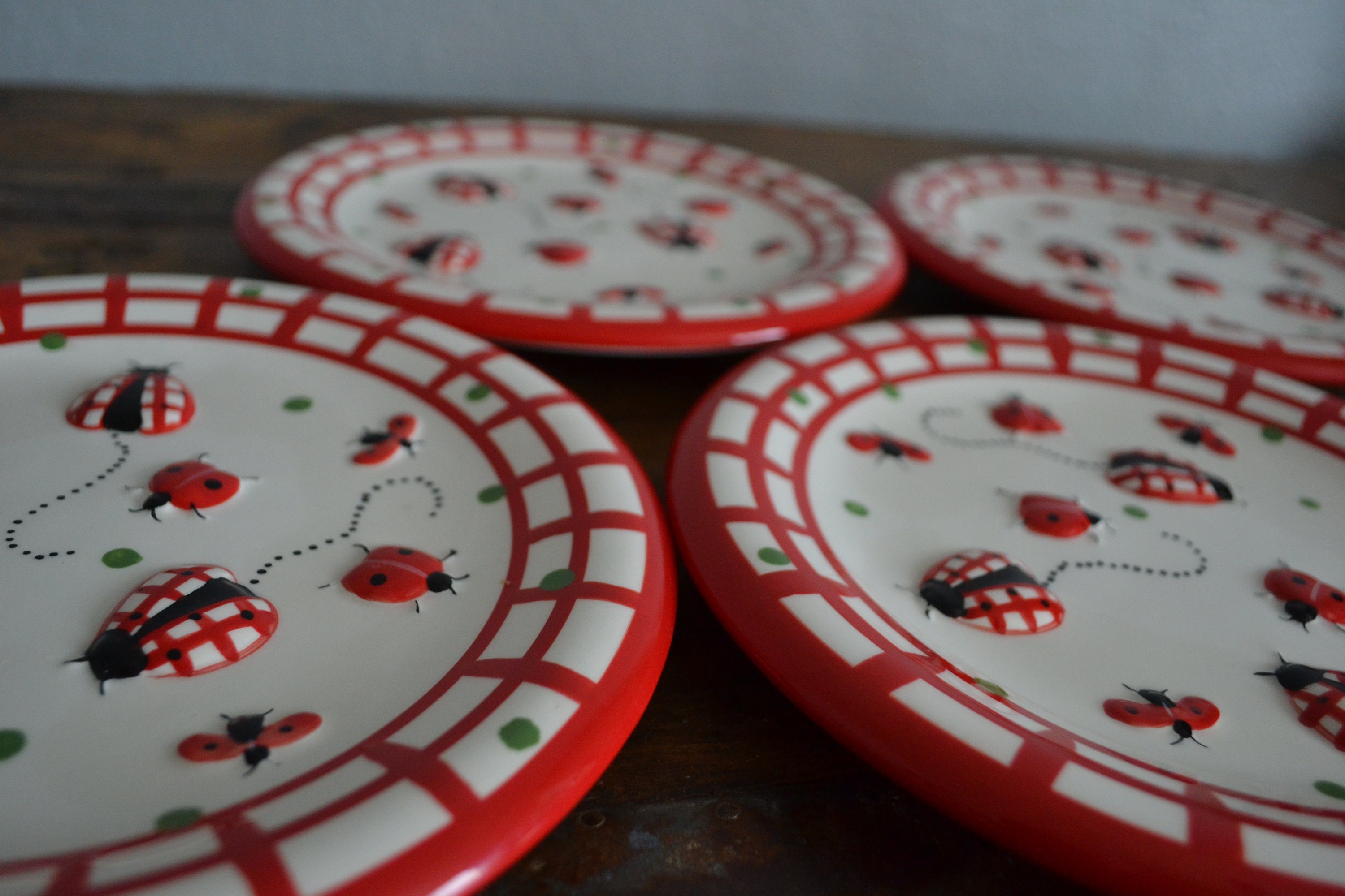 Hausenware Ladybug Dessert Plates Set of 4 - Etsy
