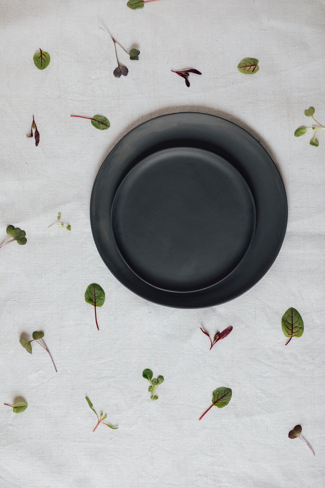 Plates Porcelain Gray Small 19 Cm per Piece - Etsy