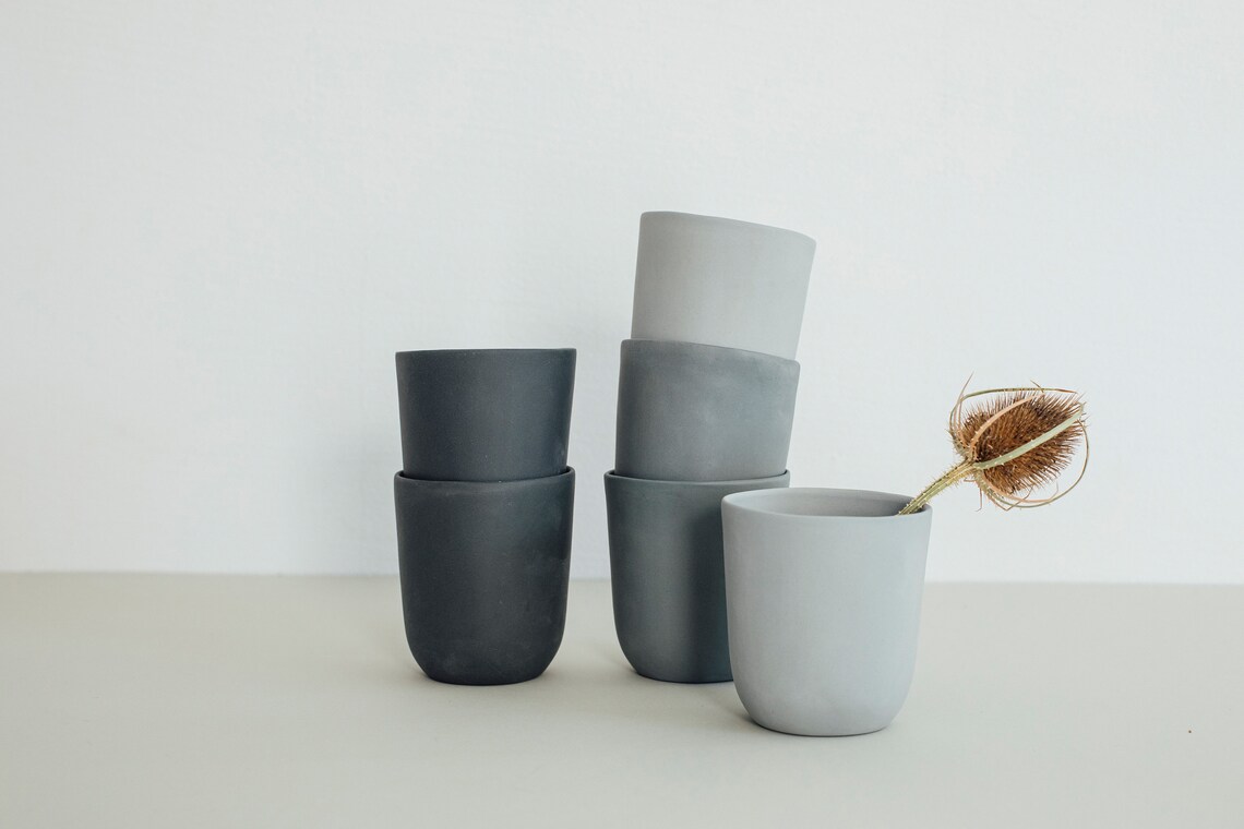 Cup Porcelain Grey - Etsy