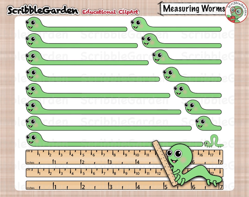 Free printable inch worm preschool ruler - statami