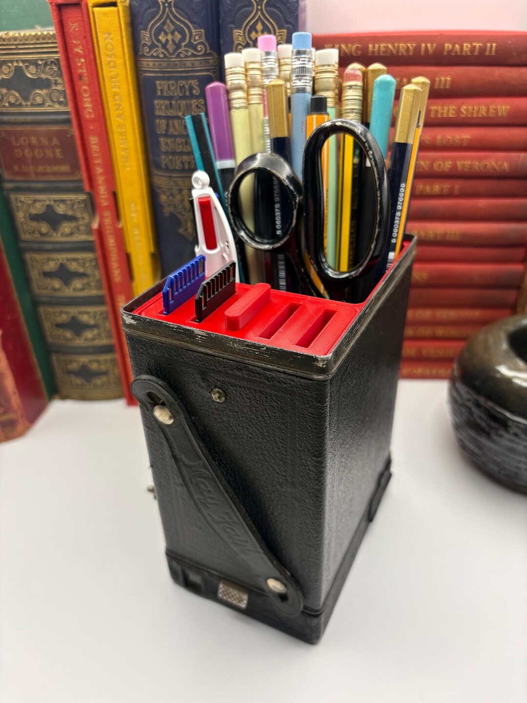Vintage Camera Retro Fitted as a Modern Desk Tidy Pen Pot Desk ...