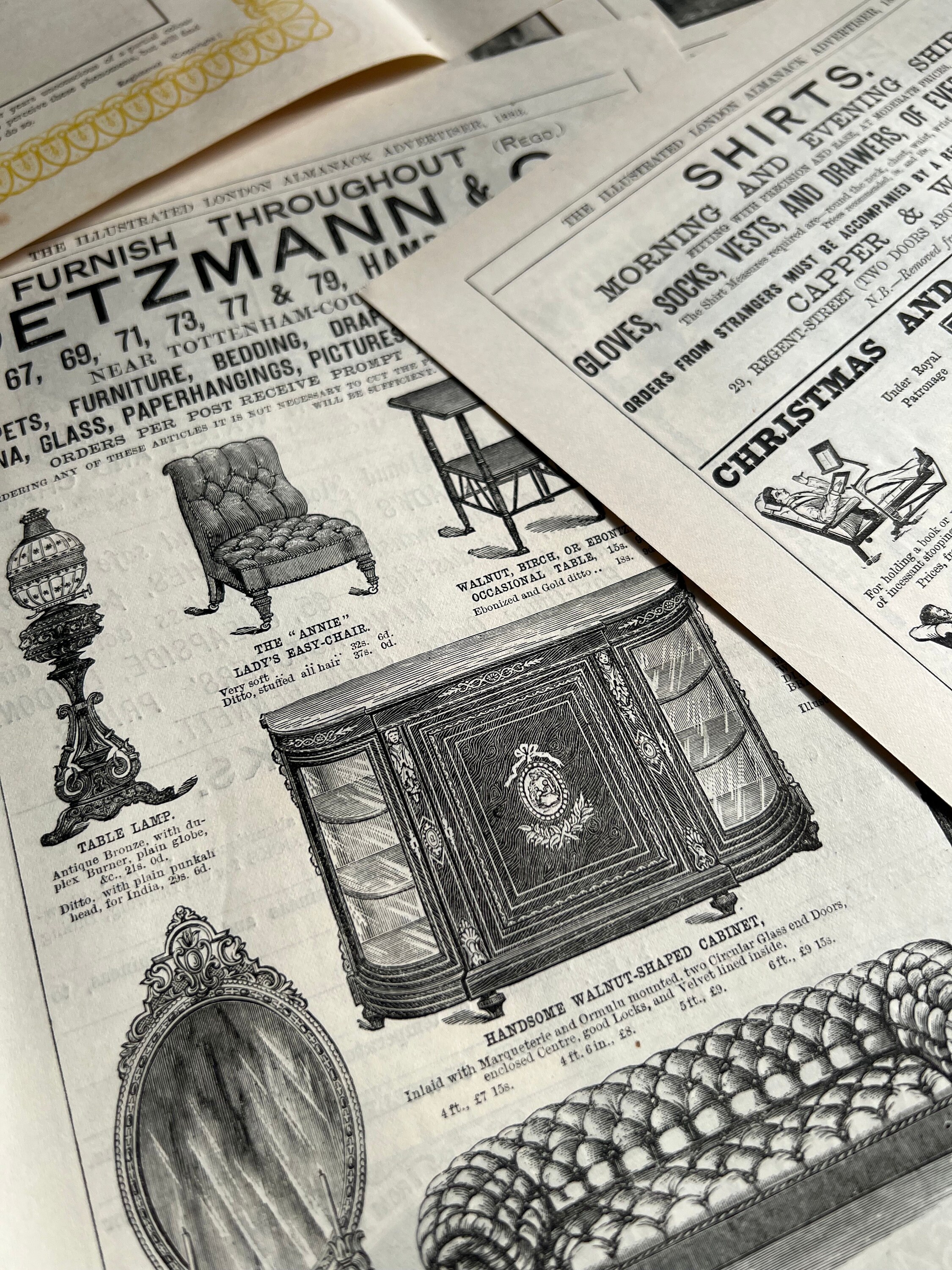 Bundle of 30 Original Illustrated London Almanac Pages From 1872-1874 ...