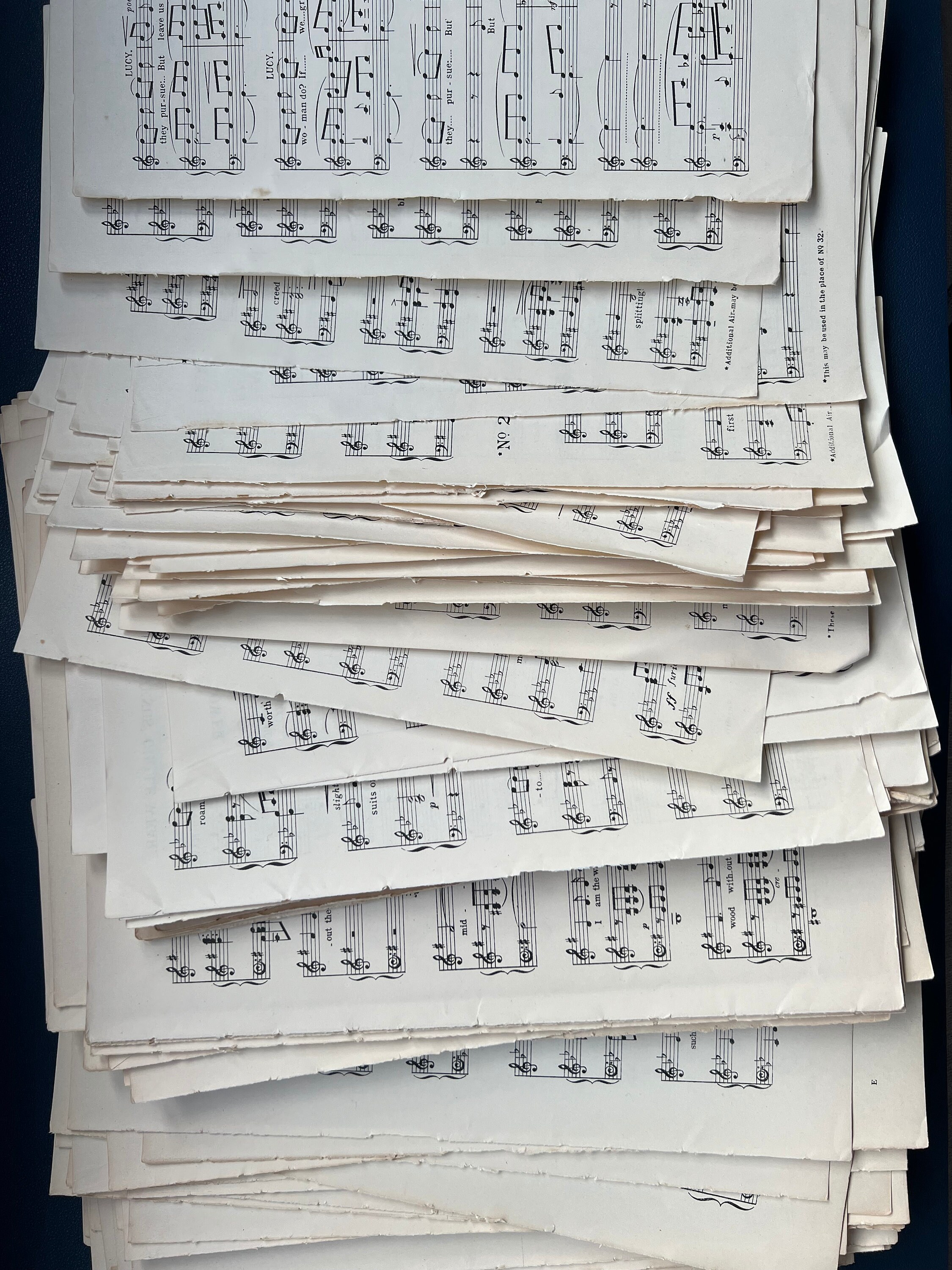 Bundle of 50 Vintage Sheet Music Pages Original Music Sheets Bundle ...