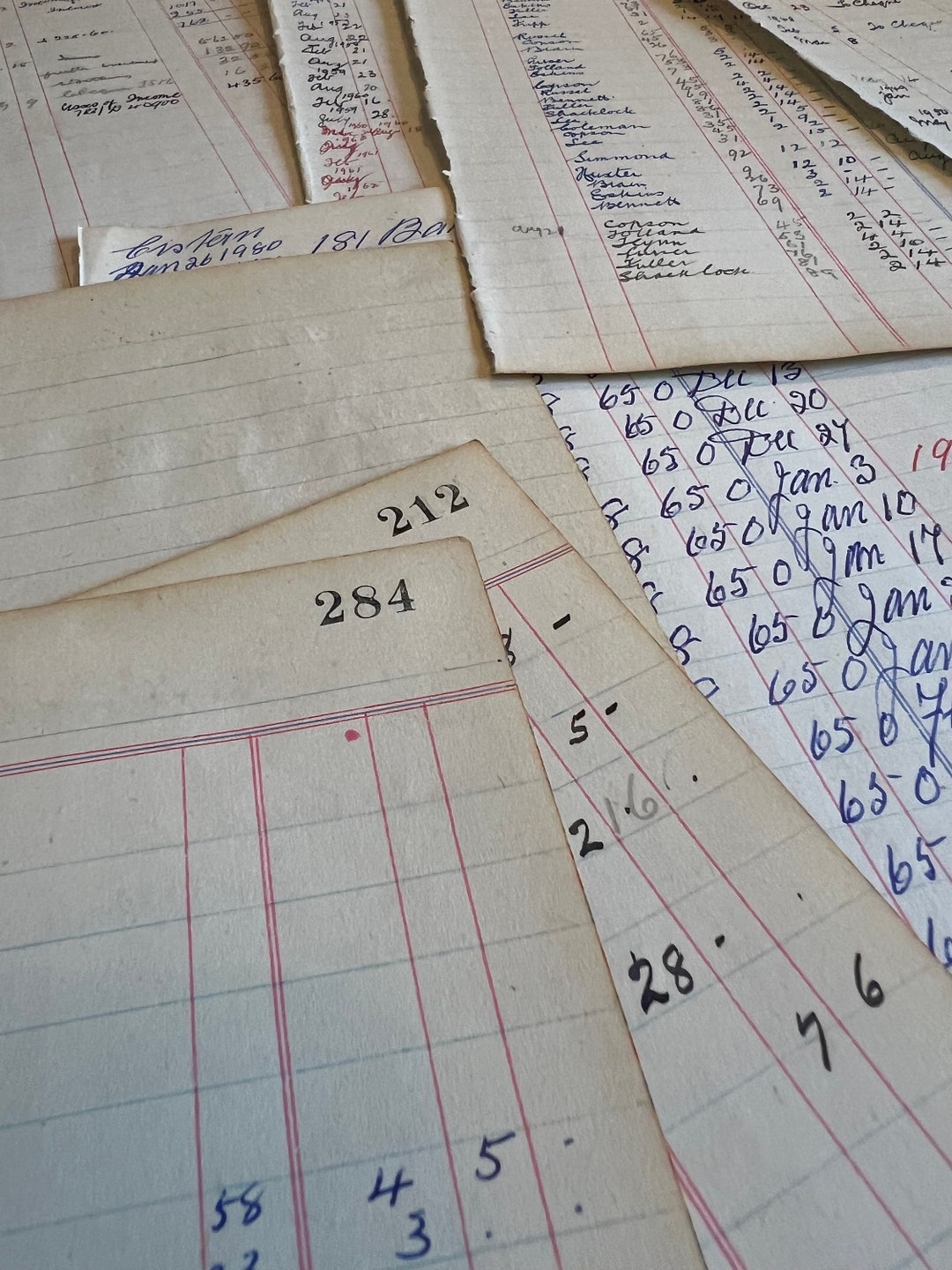 Vintage Ledger Paper: 1940s Accounting Sheets for Scrapbooking - Etsy