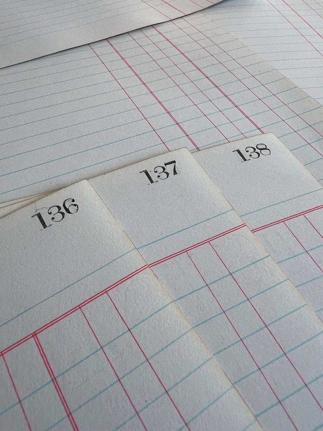 Vintage Accounting Ledger Paper: 1940s Large Format Sheets for ...