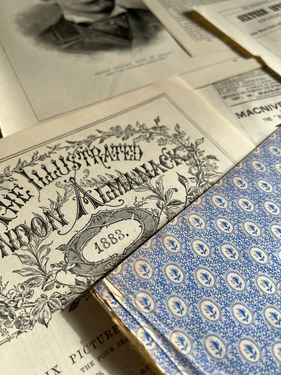 Bundle of 30 Original Illustrated London Almanac Pages From 1872-1874 ...