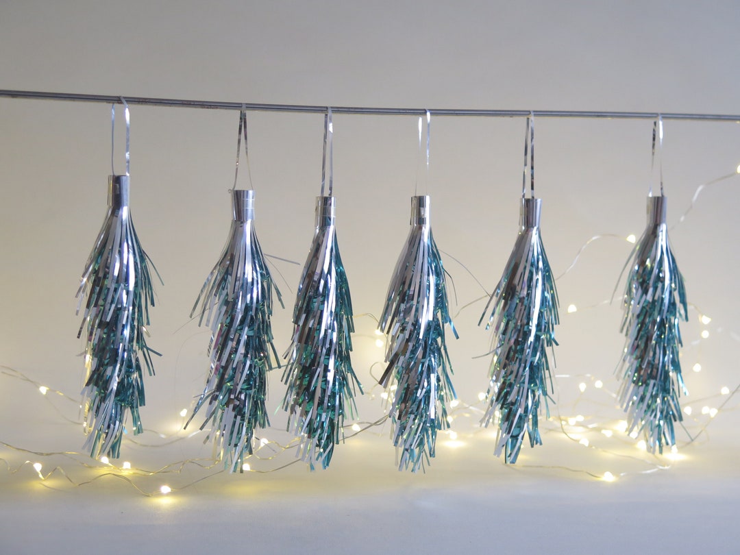 Christmas Tree Decors, Set of 6 Foil Icicles Vintage Holiday Decoration ...