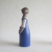 Vintage Elbogen Ceramic Girl Figurine in Blue Dress H 29.5 Cm / 11.6 In ...