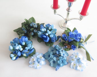 Blue Candle Rings | Etsy