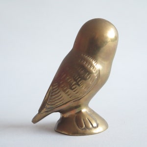 Brass Owl Figurine Red Eyes, Brass Owl Statue Collectible Retro ...