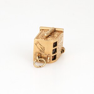 Vintage Slot Machine Charm Moves 14k Yellow Gold Pendant Fine Gambling ...