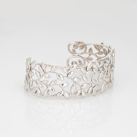 Nachlass Tiffany Co Olive Leaf Cuff Paloma Picasso Sterling Silber XL Armband Etsy