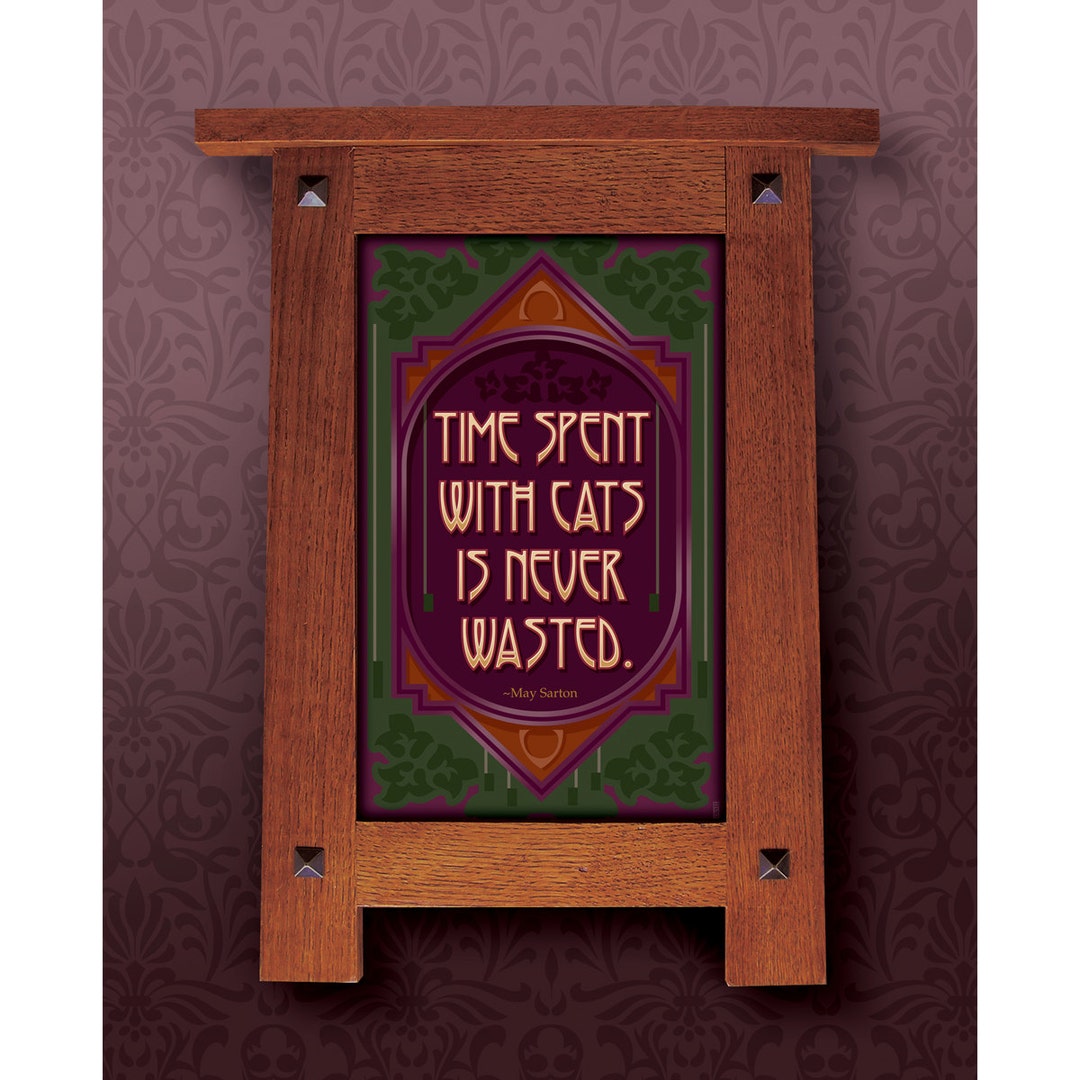 Arts and Crafts Framed Print. Cat Subject. Great for Arts and Crafts ...