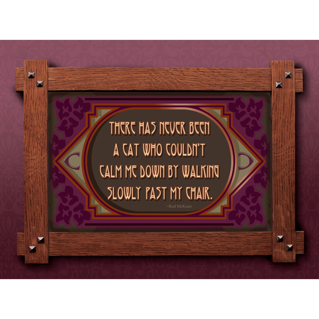 Arts and Crafts Framed Print. Cat Subject. Great for Arts and Crafts ...
