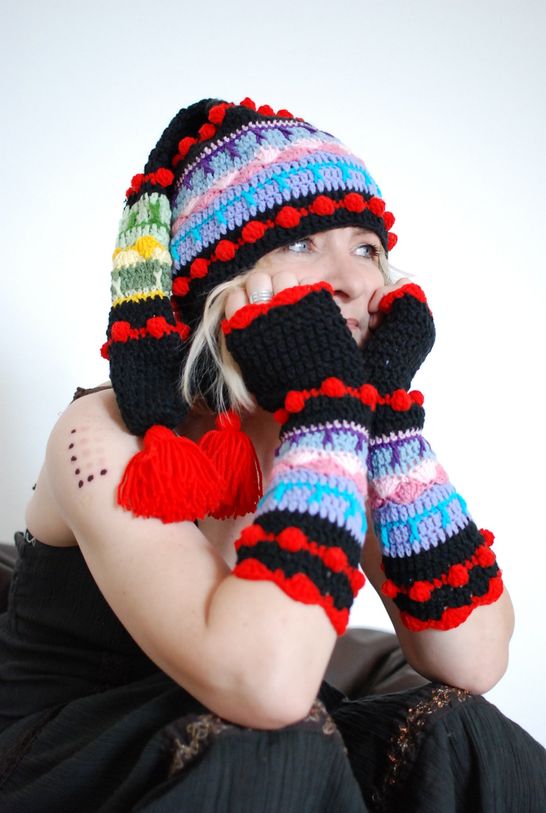 Colorful Energetic Medicine Inspired Arm Warmers Pixie Fairy Hippie ...
