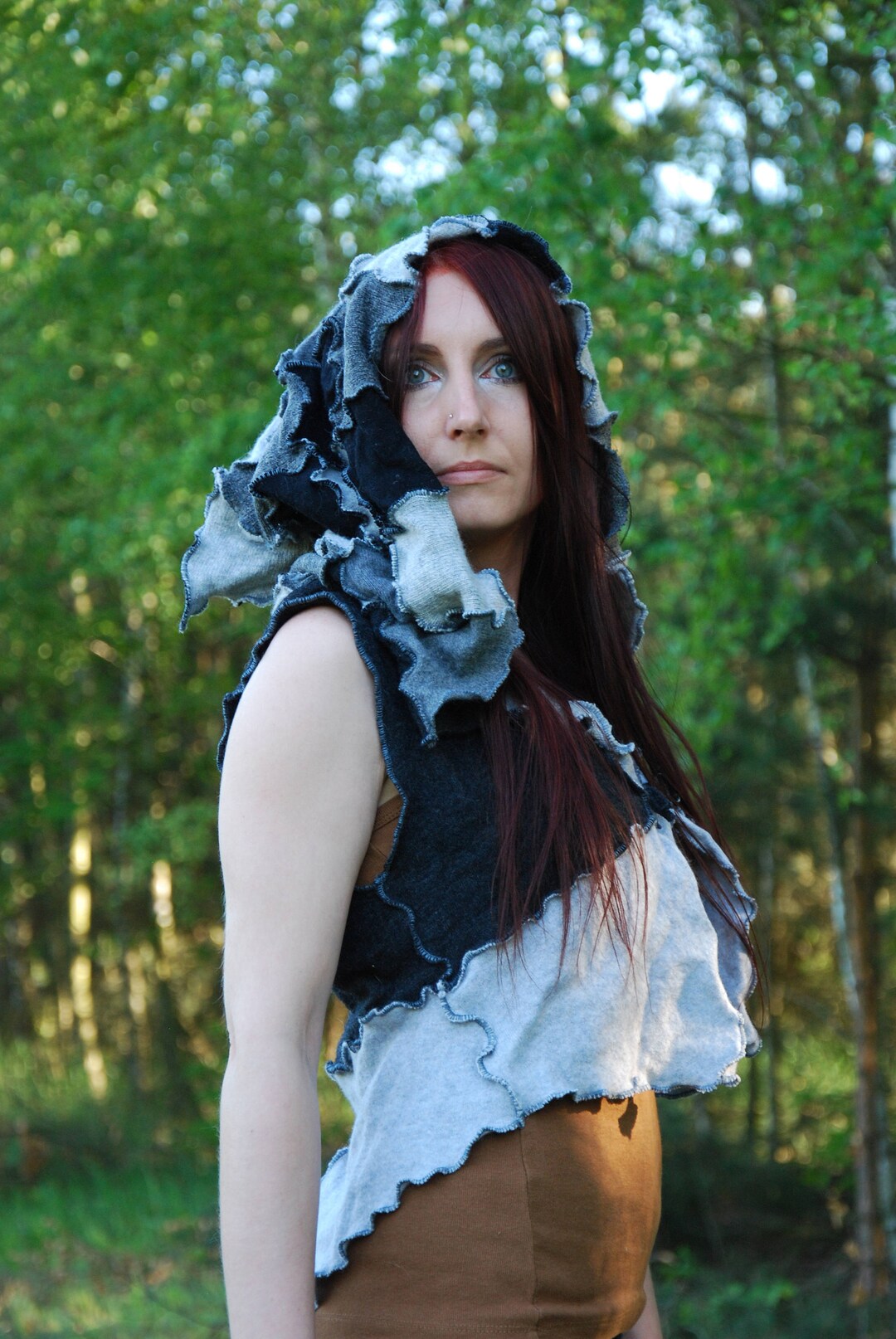 Forest Fairy Pixie Elvish Recycled Crop Top Gypsy Hippie Boho Pagan ...