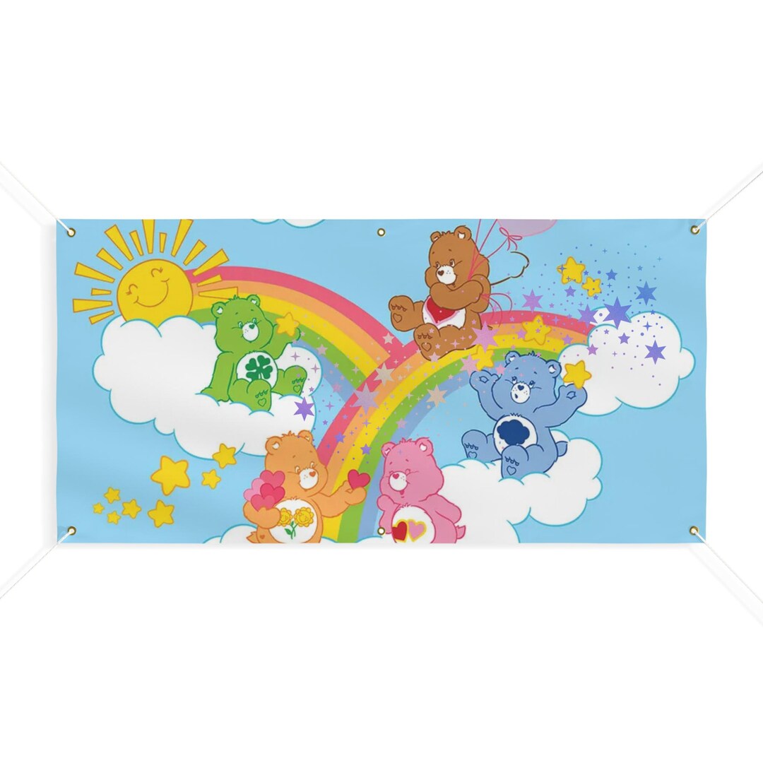 Care Bears Party Banner Birthday Decoration Colorful Kids Party ...