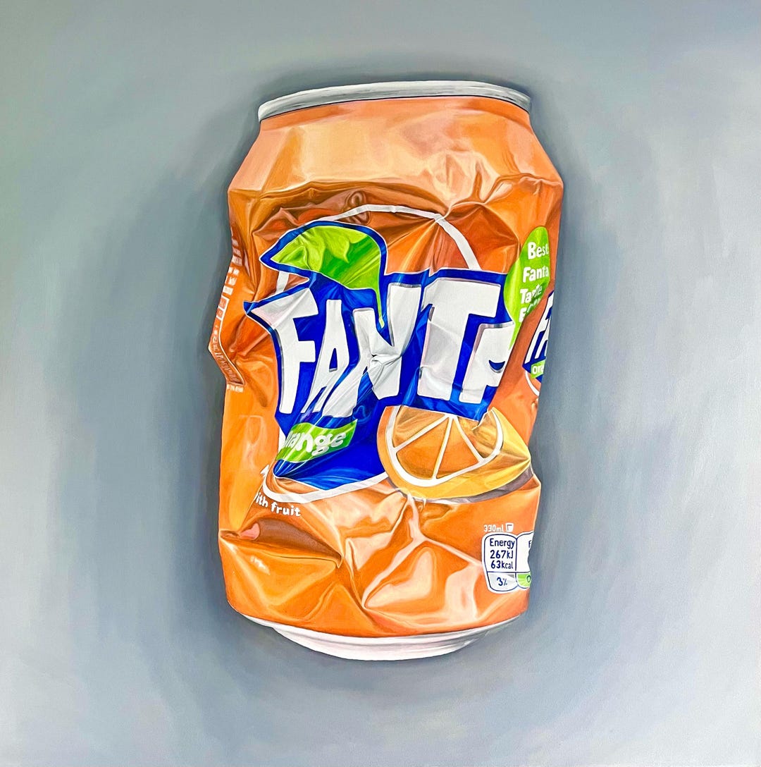 Fanta Orange - Original Oil Painting - Etsy