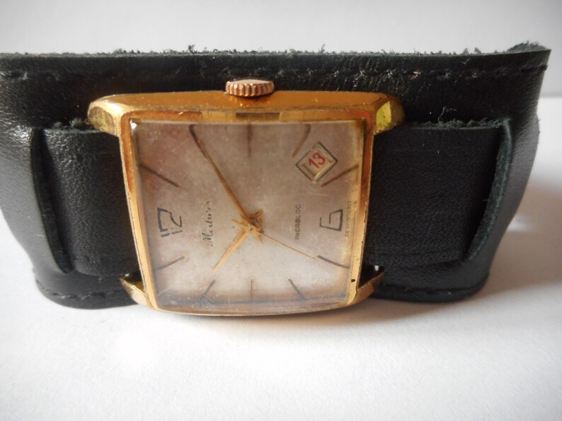 Swiss Square Case Vintage Mechanical Mens Watch - Etsy UK