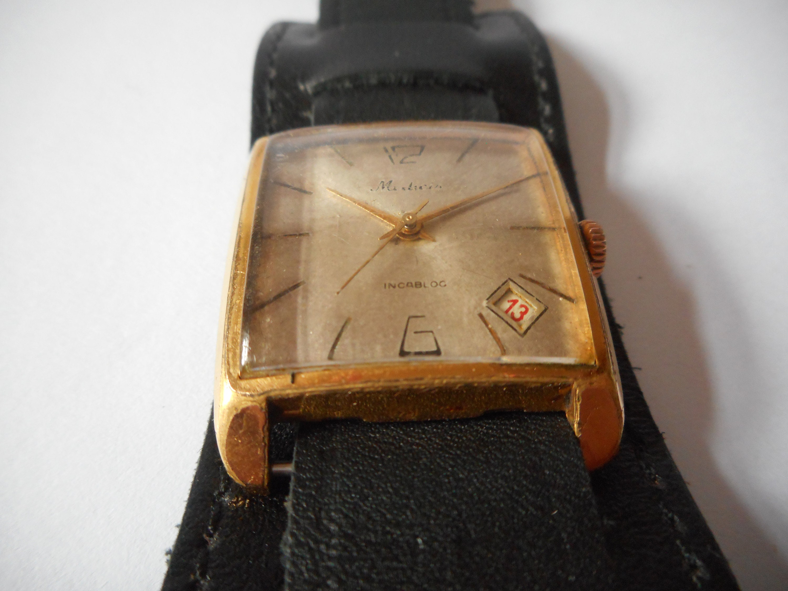 Swiss Square Case Vintage Mechanical Mens Watch - Etsy