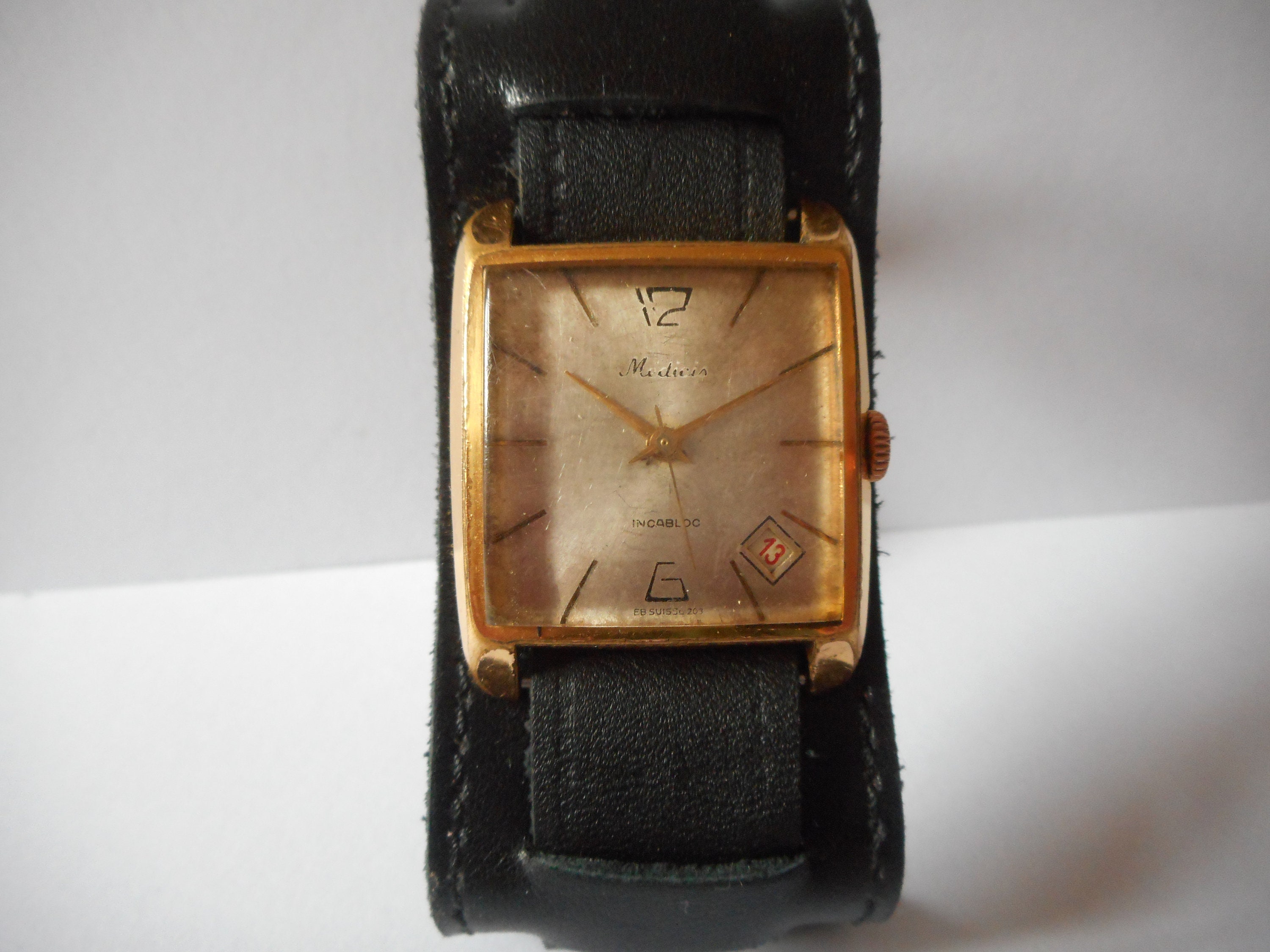 Swiss Square Case Vintage Mechanical Mens Watch - Etsy