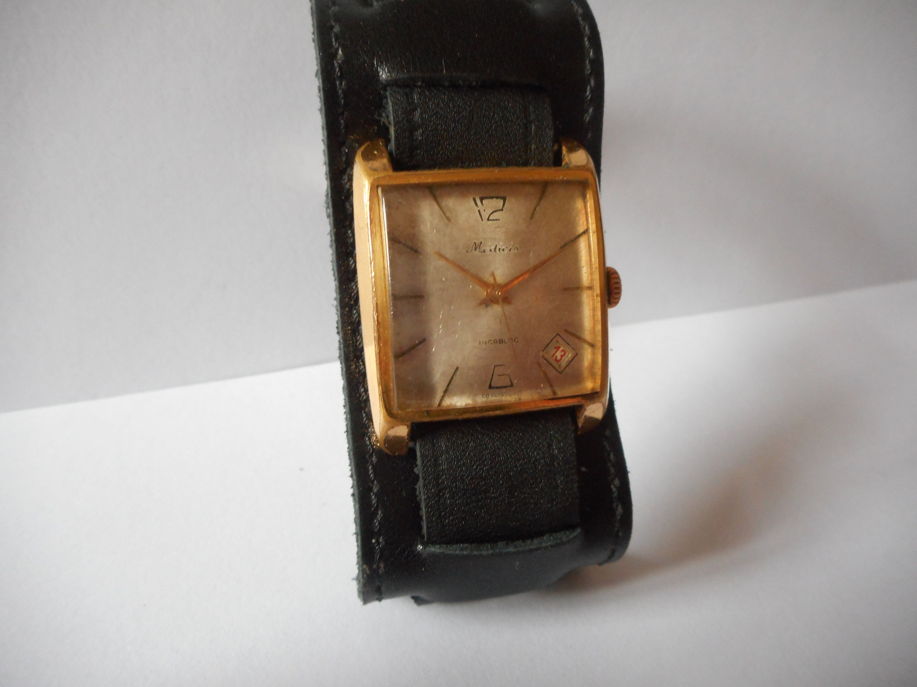 Swiss Square Case Vintage Mechanical Mens Watch - Etsy
