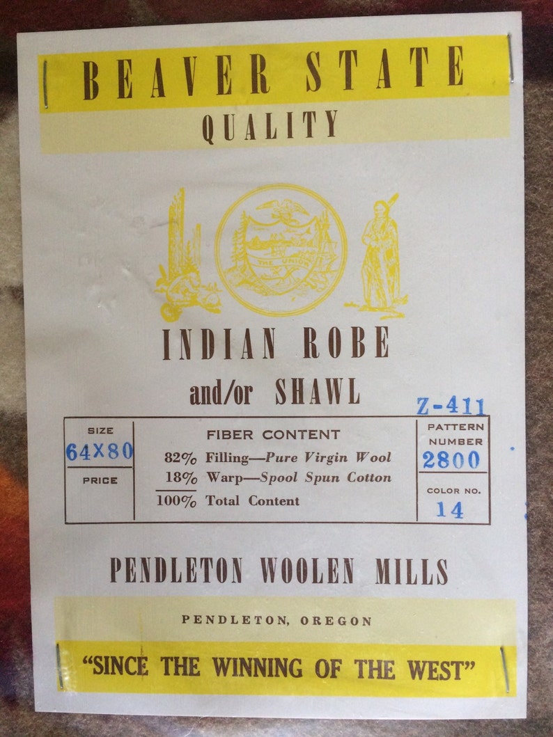 NOS 60's Pendleton Beaver State Robe Blanket IN BOX Vintage - Etsy