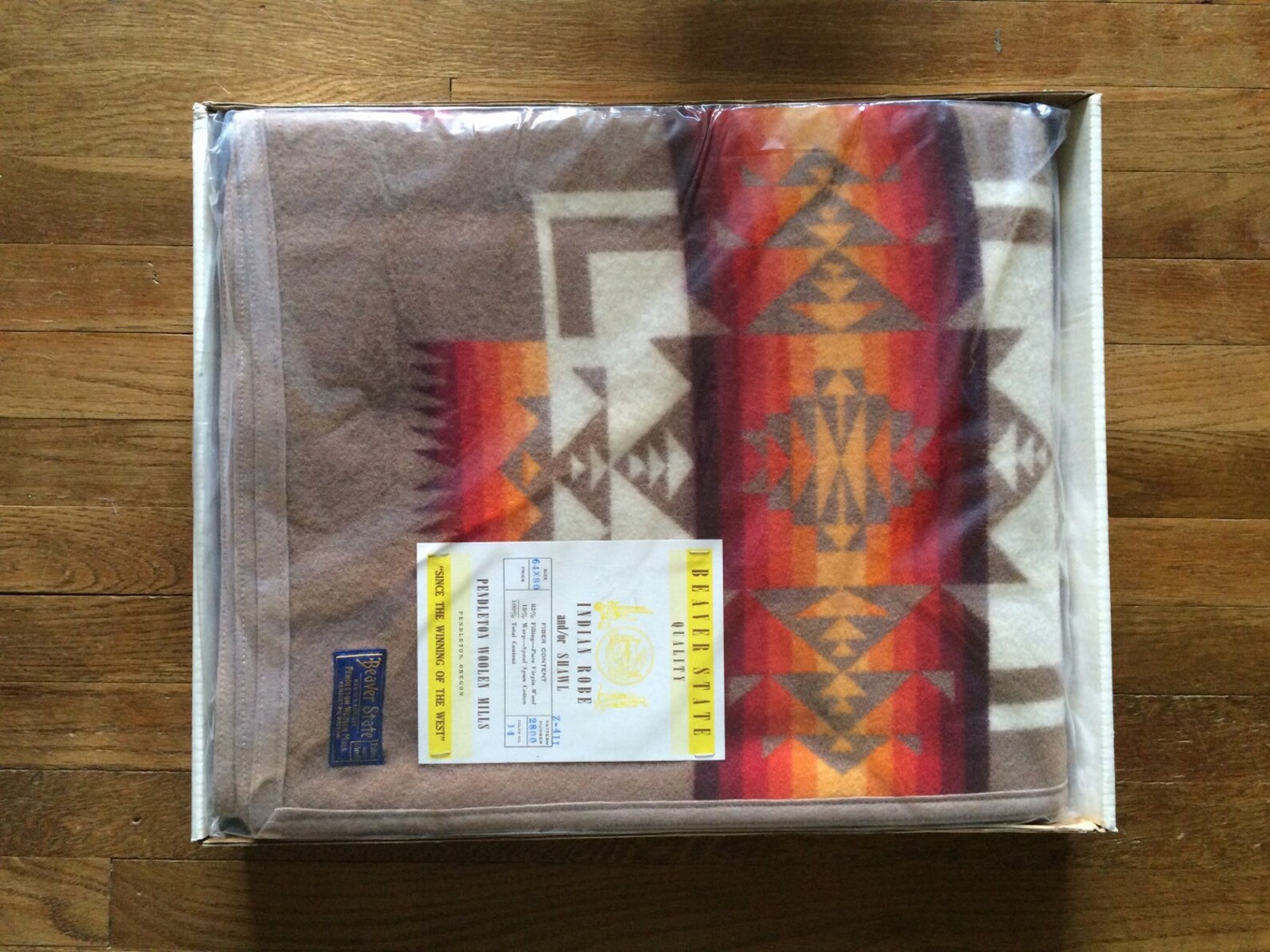 NOS 60's Pendleton Beaver State Robe Blanket IN BOX Vintage - Etsy
