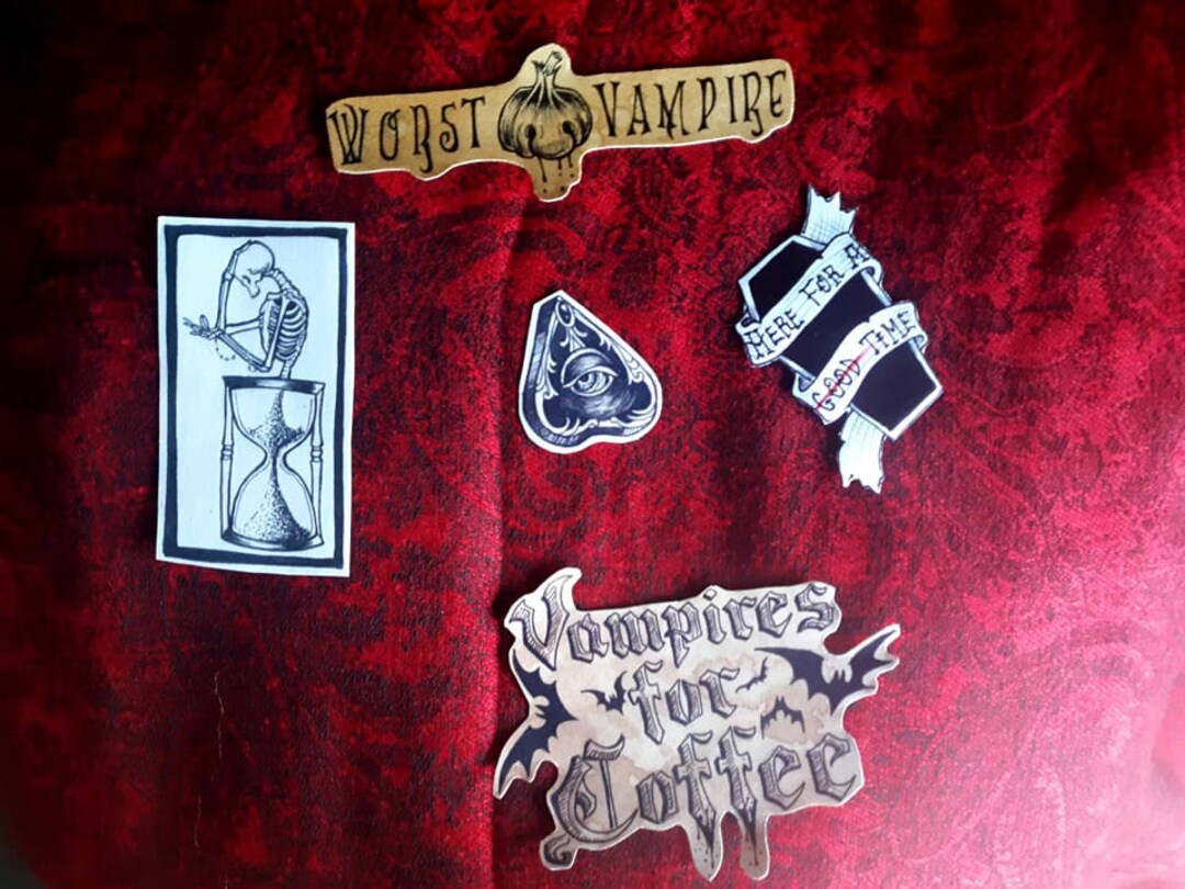 Stationary Sticker, Vampire Sticker Pack, Occult, Halloween, Occult ...