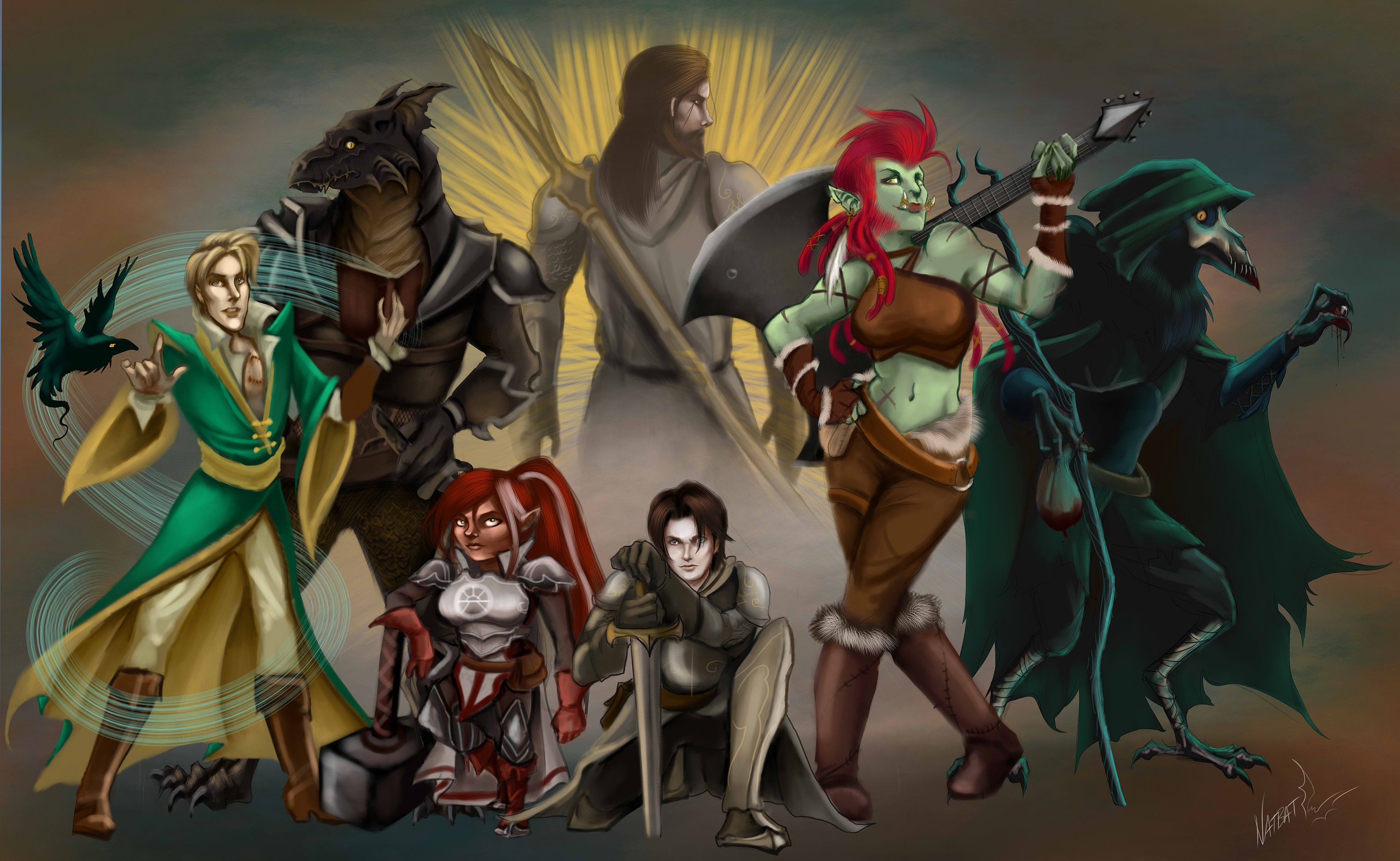 Custom OC, Dnd Character Portrait Commission Full Body, Full Color ...