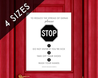 If You Are Sick Door Sign - Etsy