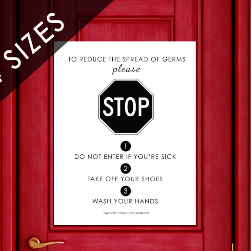 If You Are Sick Do Not Enter Sign - Etsy