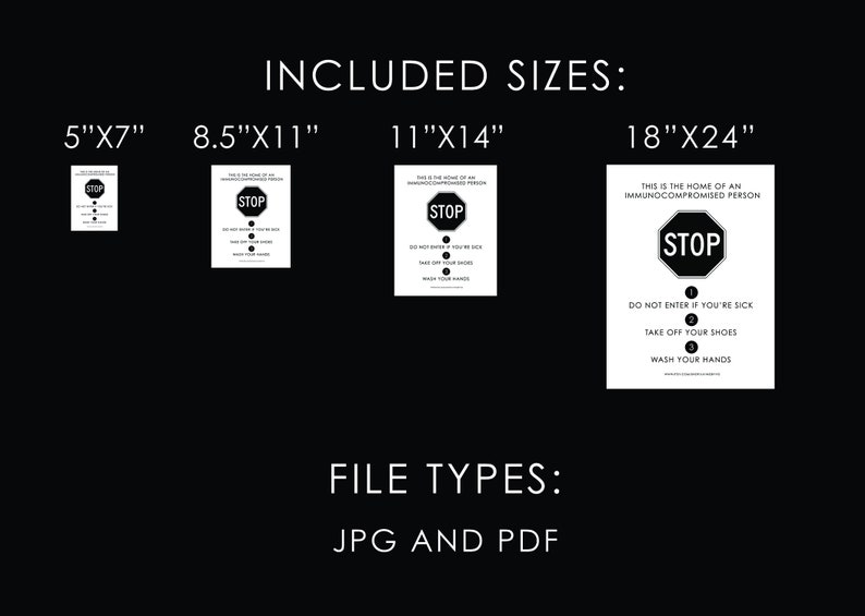 Immune Compromised Door Sign This is the Home of an - Etsy