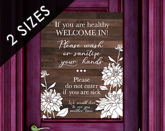 If You Are Sick Door Sign - Etsy