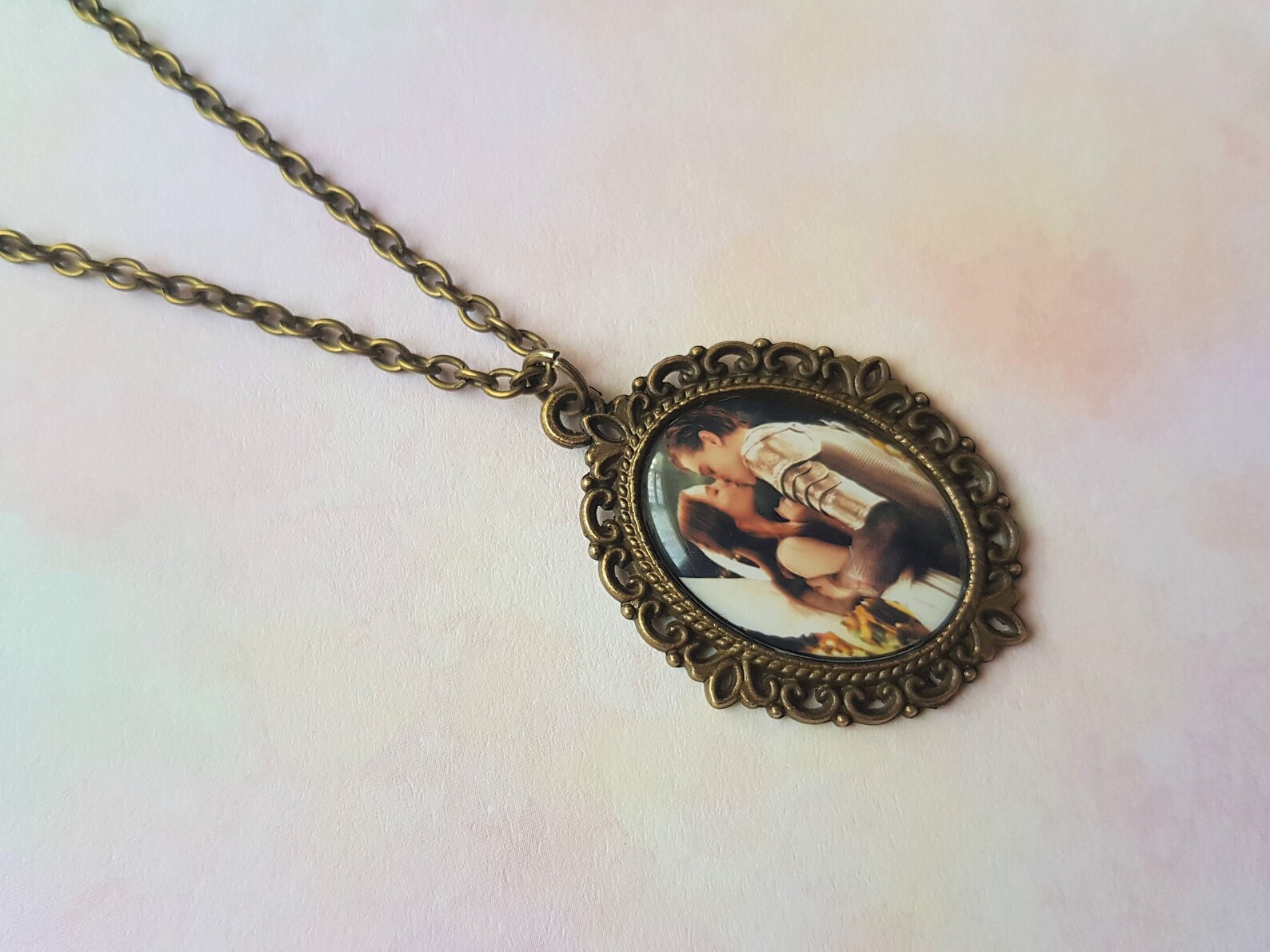 Romeo Juliet Cameo Necklace Silver Option Available - Etsy UK