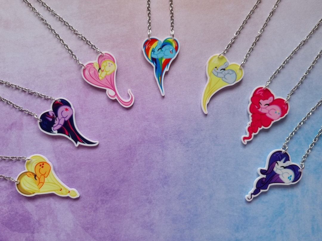 Pony Heart Acrylic Necklaces - Etsy