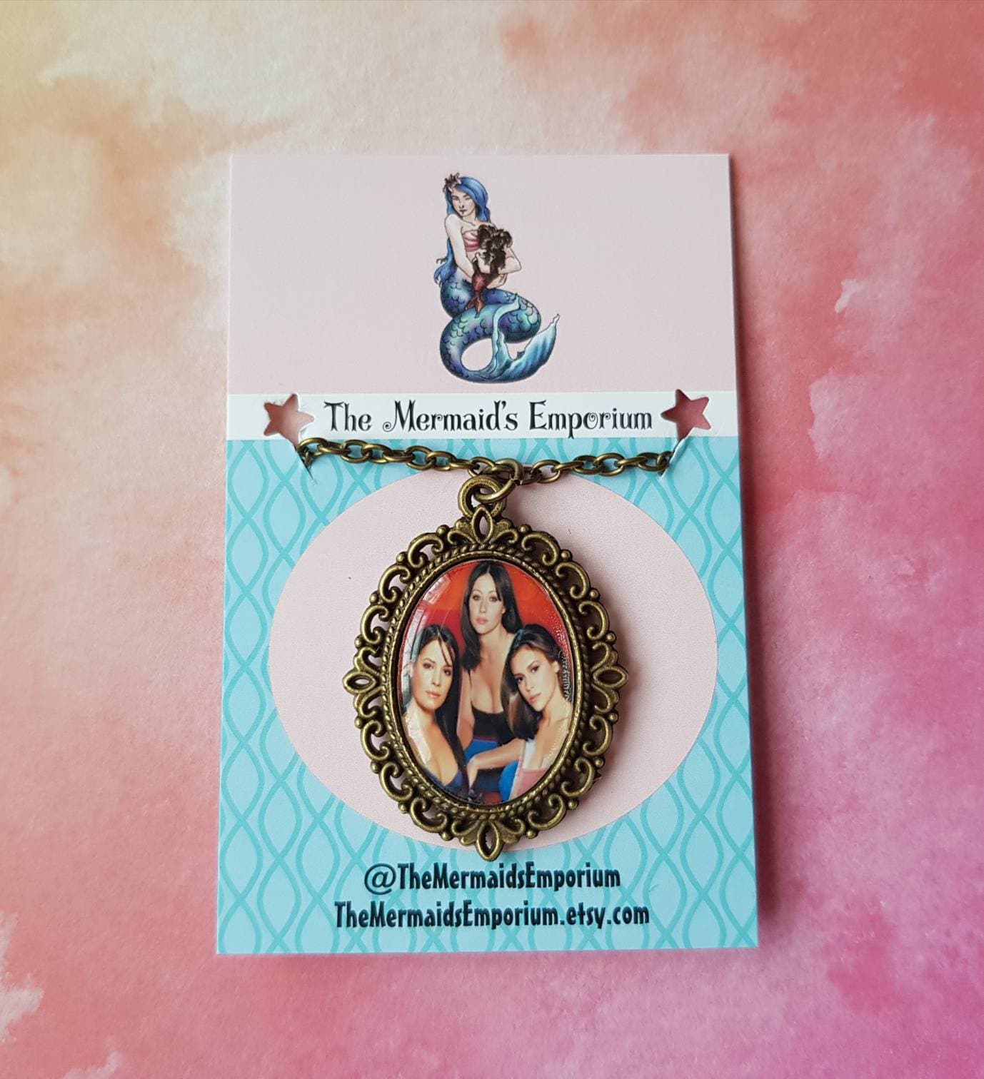 Charmed Inspired Cameo Necklace / Piper Phoebe Prue Paige Halliwell P3 ...