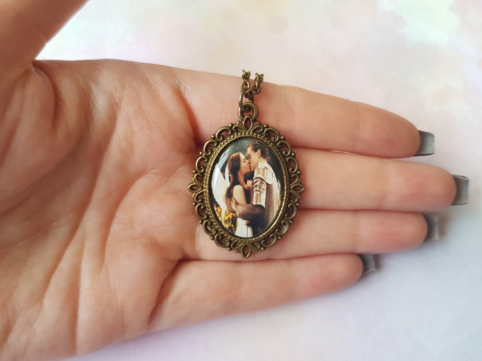 Romeo + Juliet Cameo Necklace - Silver Option Available - Etsy UK