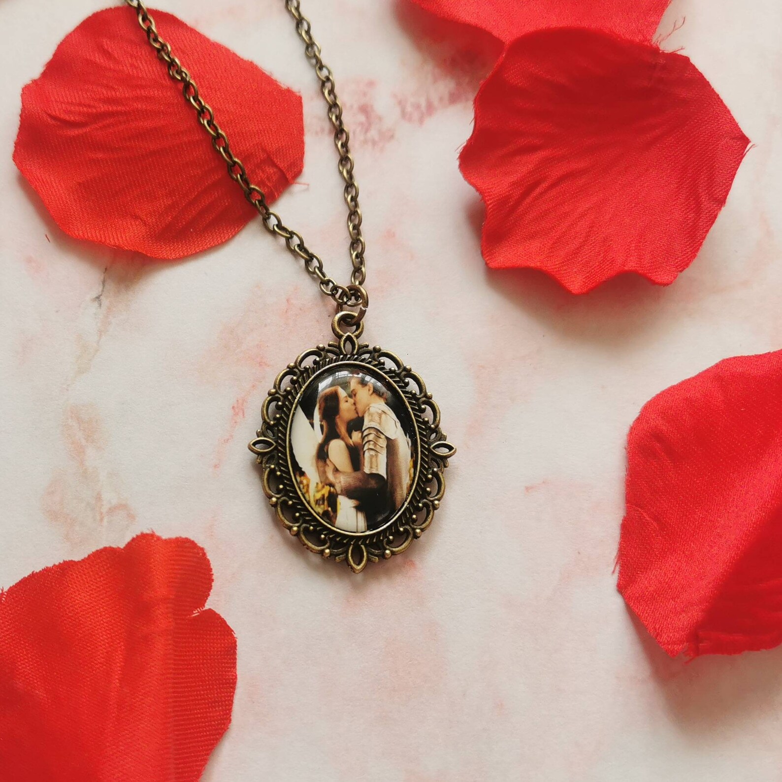 Romeo + Juliet Cameo Necklace - Silver Option Available - Etsy UK